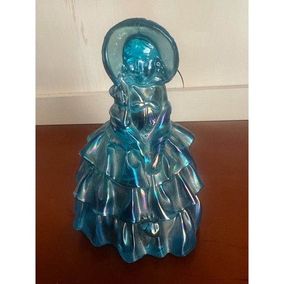 Wheaton | Accents | Wheaton Ware Figurine Carnival Glass Blue Woman ...